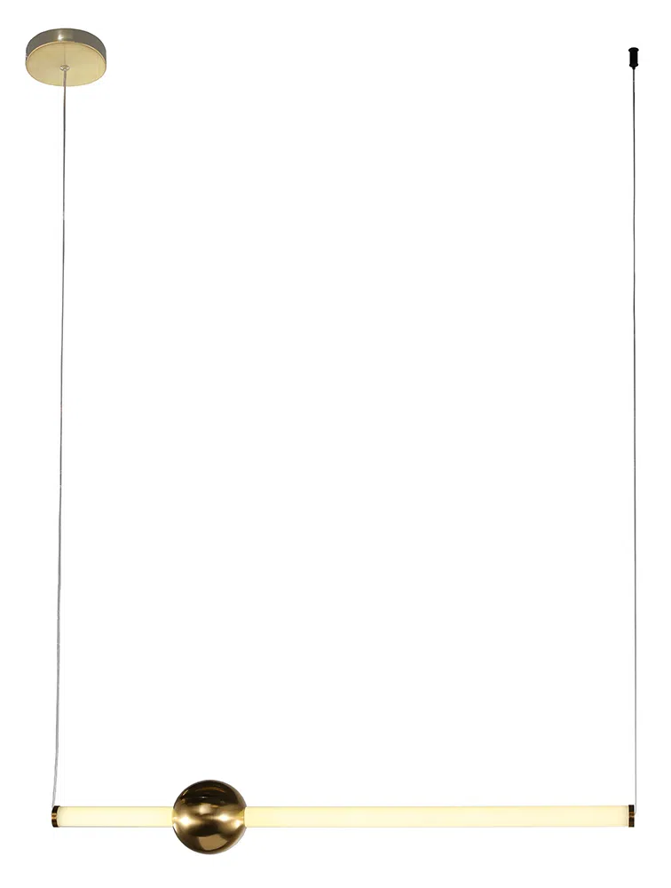 PENDENTE BOSSA NOVA DOURADO E BRANCO | Thelumen